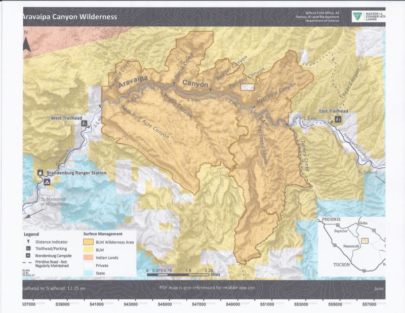 aravaipa-map-from-ranger | Music of Nature