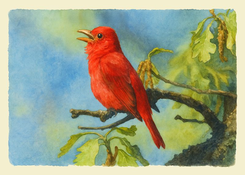 Summer Tanager - 1 | Music of Nature